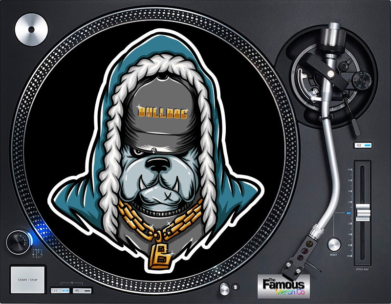Bulldog Rapper 12 Felt Turntable DJ Slipmat - Etsy Hong Kong