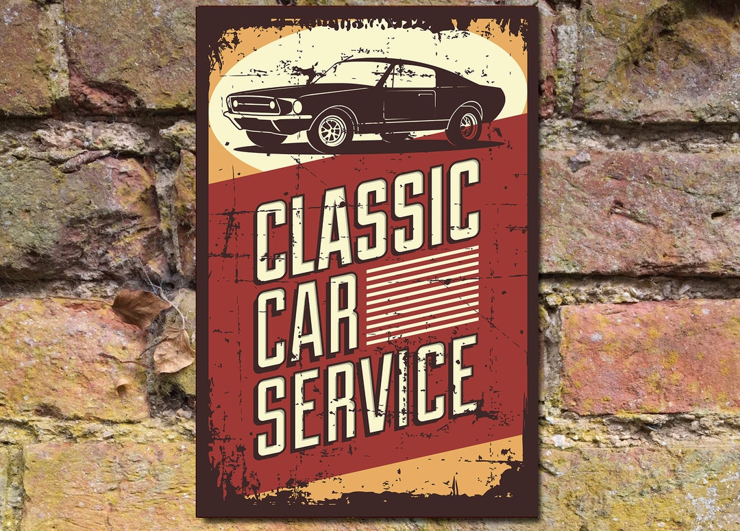 Classic Car Service Retro Metal Sign (A4 Size 30 X 20cms) - Etsy