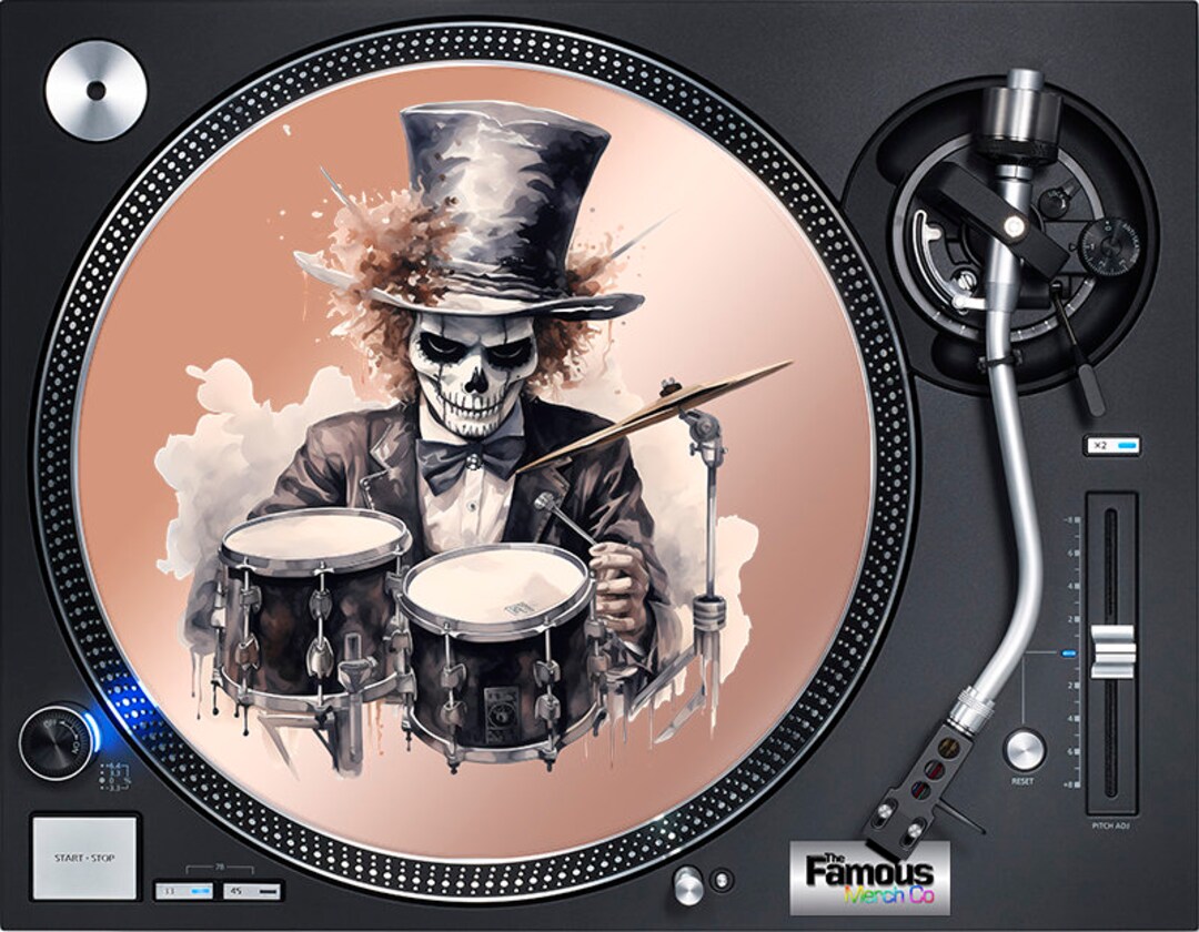 Ghost Drummer 7 or 12 Turntable DJ Slipmat - Etsy