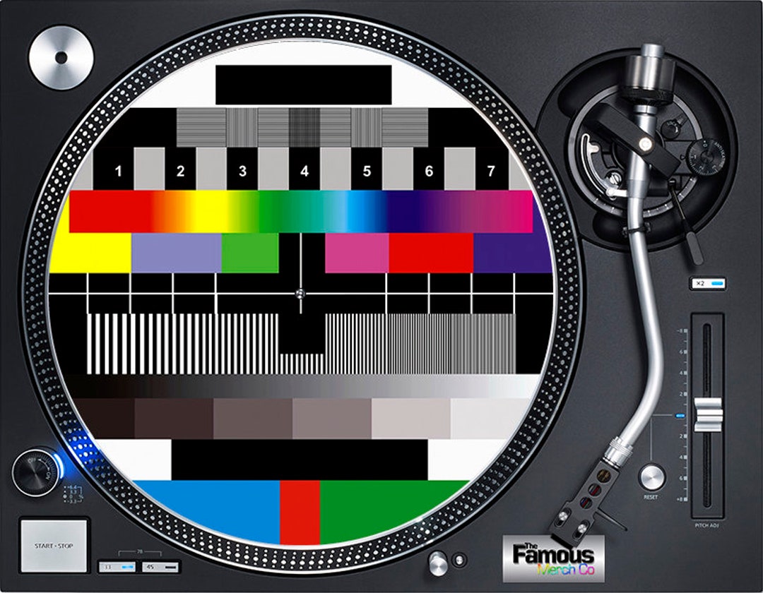 TV Test Card Image 7 or 12 Felt Turntable DJ Slipmat - Etsy