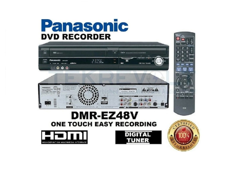Panasonic DMR-EZ48V DVD/VCR Combo Dvd Recorder - Refurbished - Etsy