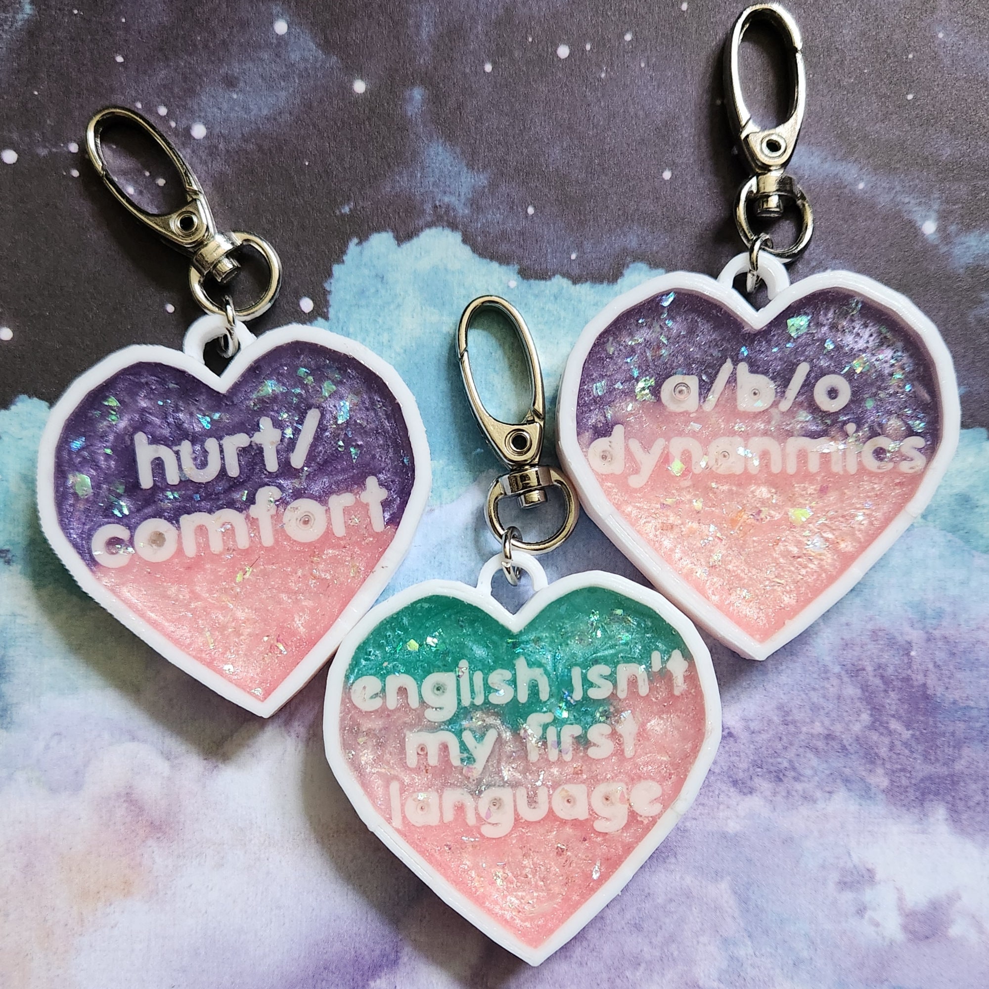 CUSTOM AO3 Tag Heart Charm - Etsy