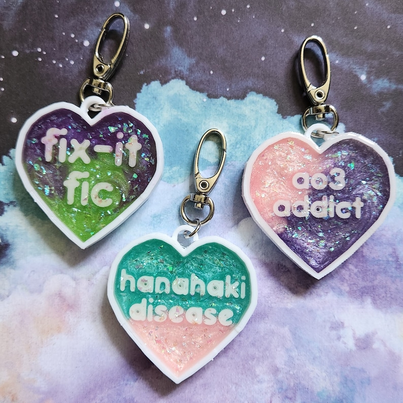 CUSTOM AO3 Tag Heart Charm - Etsy