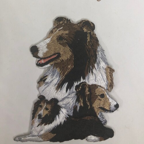 Collie Dog Patch Collie Applique Iron on Sew On - Etsy