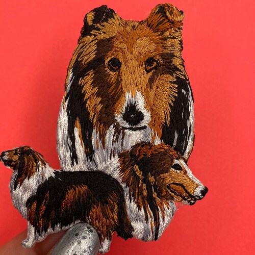 Collie Dog Patch Collie Applique Iron on Sew On - Etsy