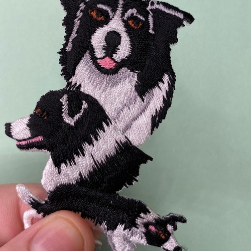 Collie Dog Patch Collie Applique Iron on Sew On - Etsy