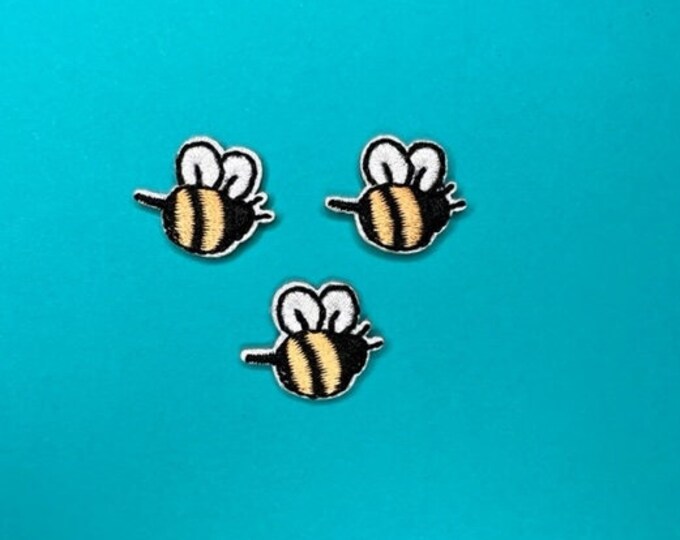 Mini Bumble Bee Patch- 1/2 Inch - Set of 3 - Iron on Applique - Etsy