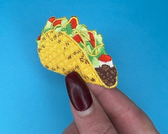 Hope They Serve Tacos in Hell Embroidered Patch Iron on Patch Patches Food Patch Taco Tuesday ...