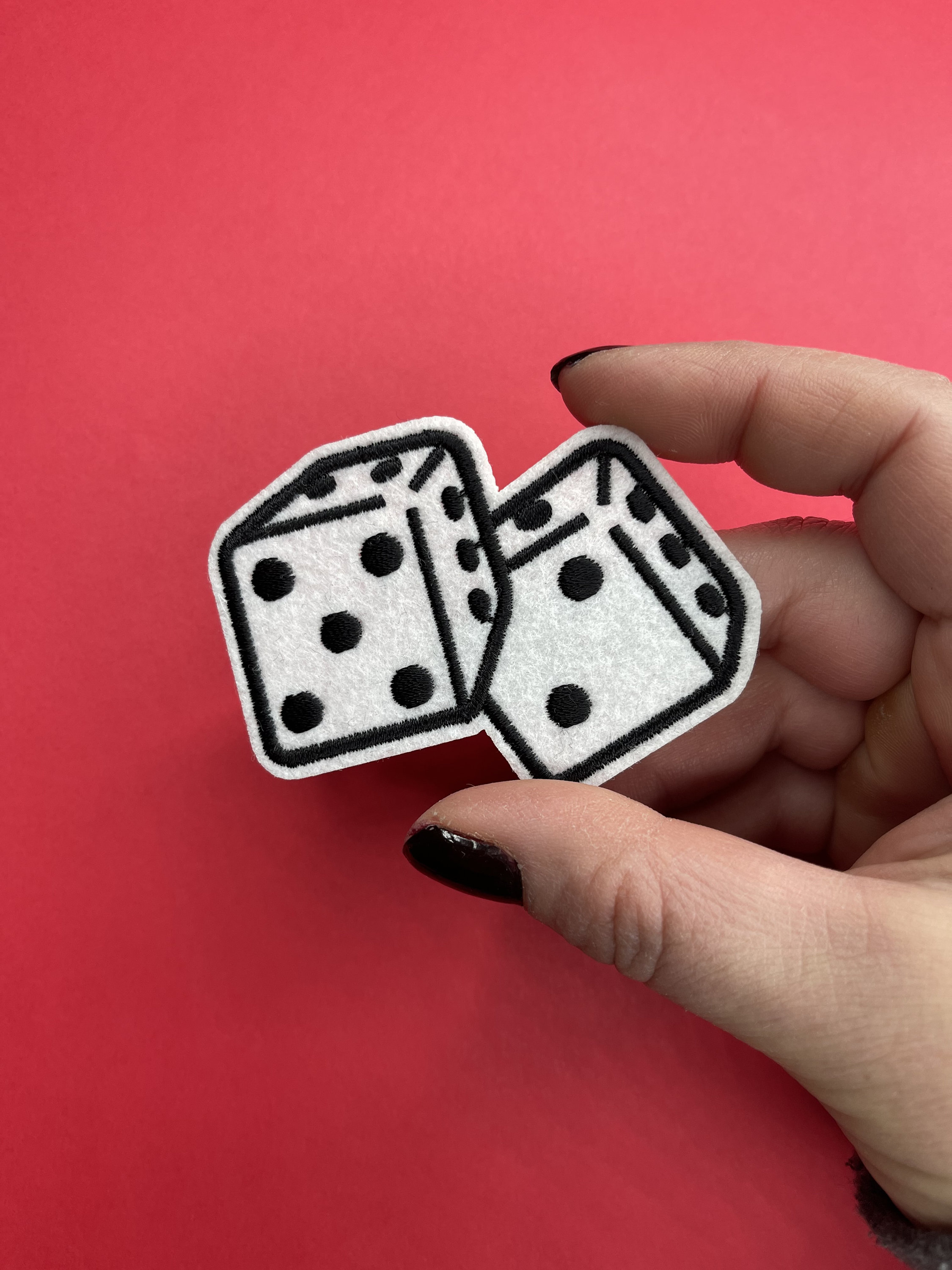 Pair of Dice Patch Lucky 7 Iron on Applique - Etsy