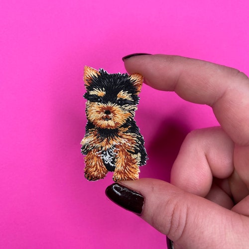 Dog Yorkshire Terrier Pet Embroidered Iron on Applique - Etsy