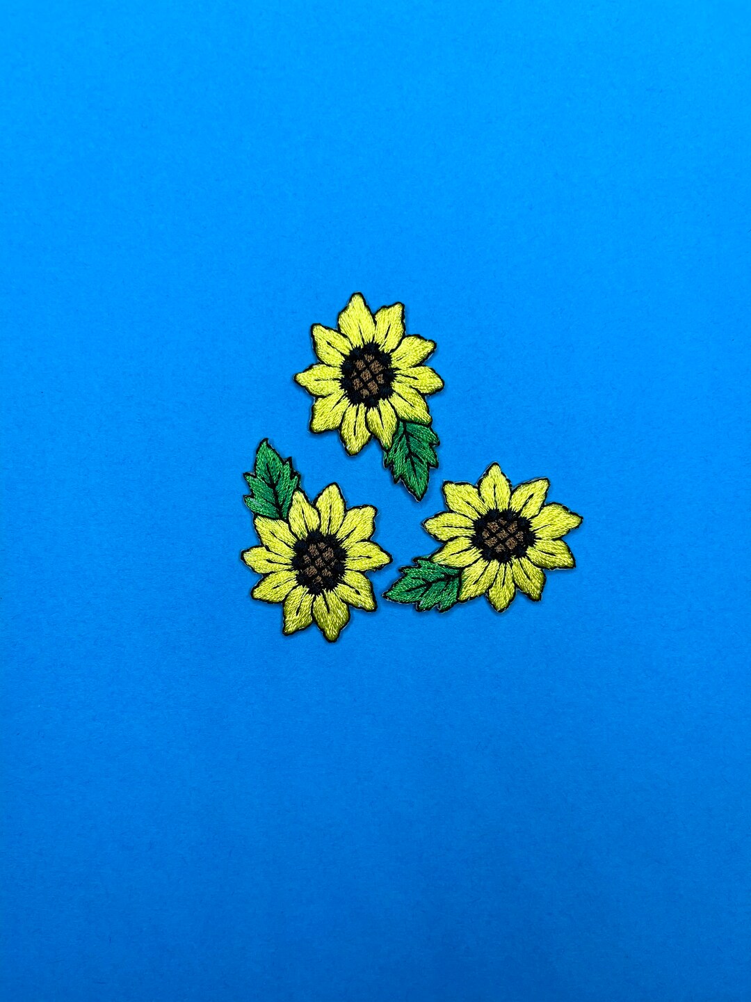 Tiny Sunflower Patch set of 3 Iron on Applique - Etsy