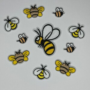 Bumble Bee Patch Set Iron on Applique 10 Patches - Etsy