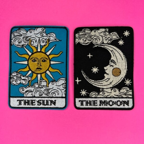 Sun and Moon Tarot Card Patch - Etsy