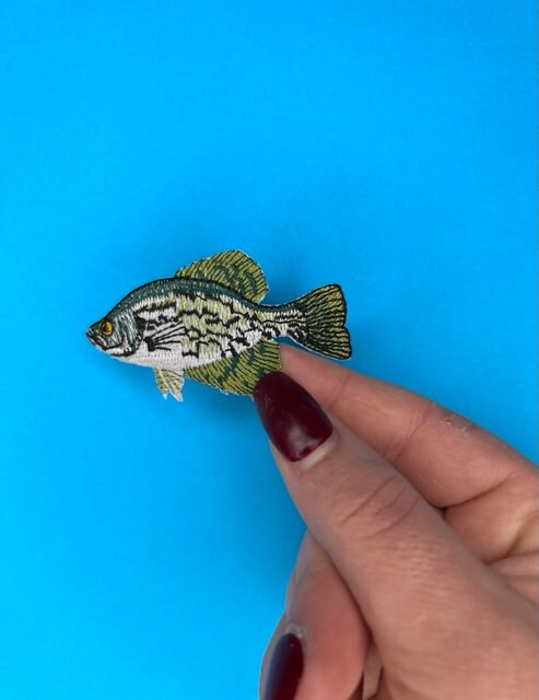 Crappie Fish Patch Iron on Sew on Fishing Applique | Etsy