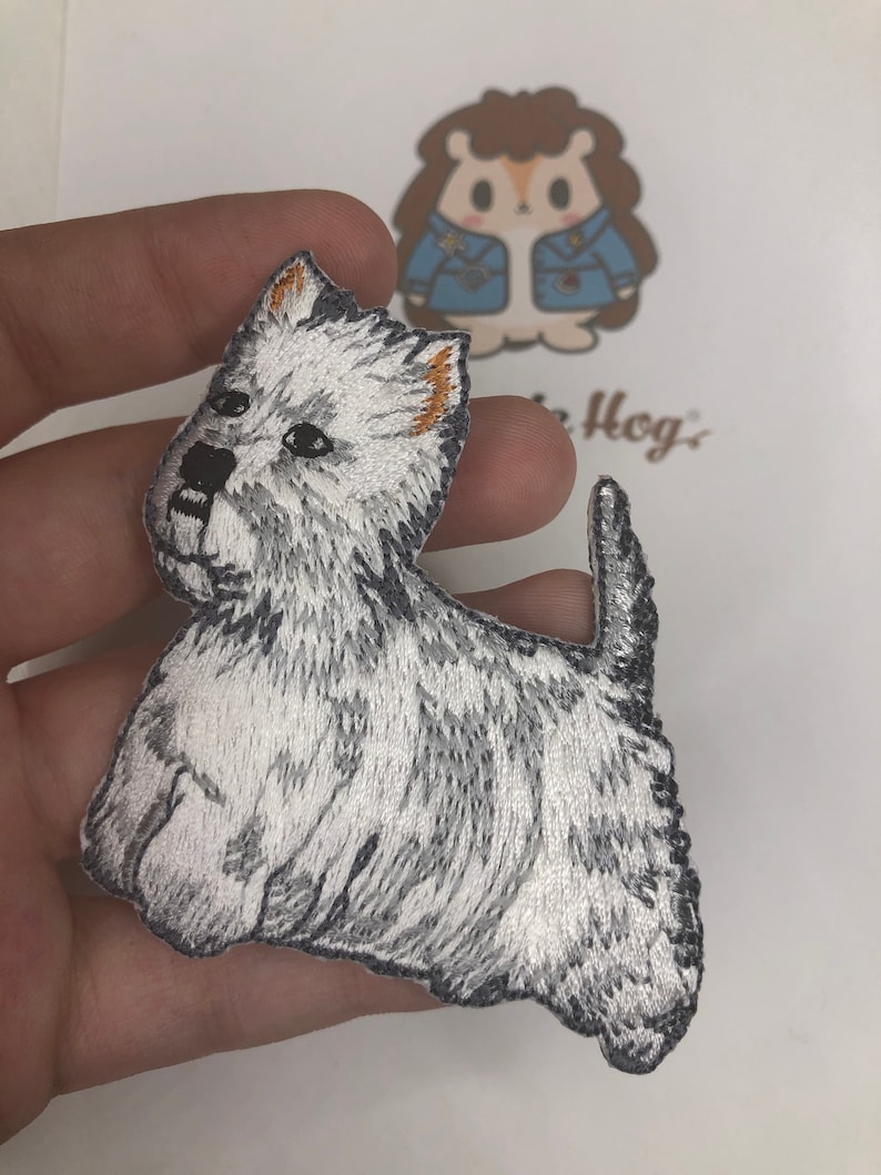Westie Dog Breed Patch/west Highland Terrier/iron on Applique - Etsy
