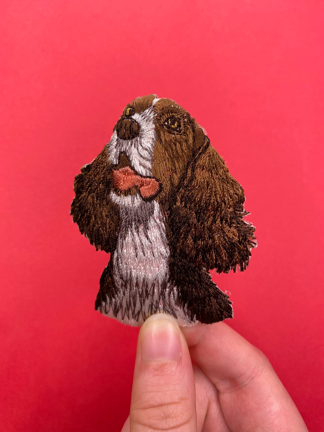 Springer Spaniel Dog Face Patch - Iron on - Applique - Etsy