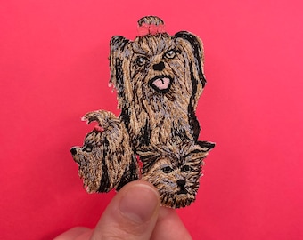 Yorkie Applique Patch Yorkshire Terrier Teacup Dog Puppy - Etsy