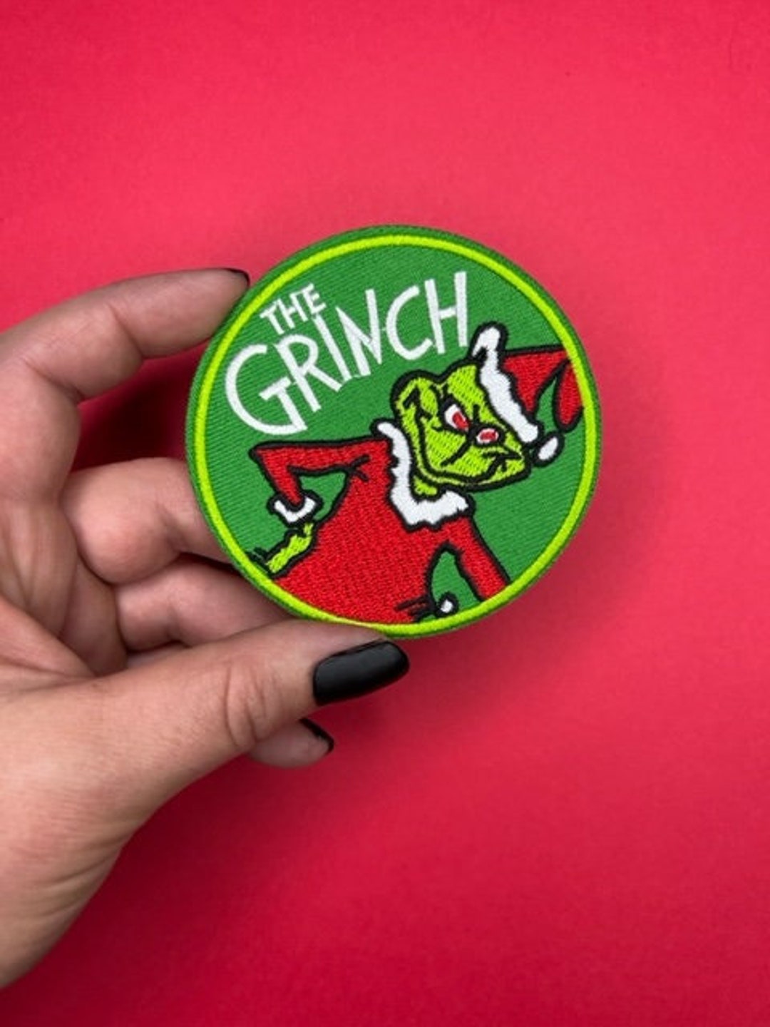 Grinch Christmas Patch - Iron on - Applique - Etsy