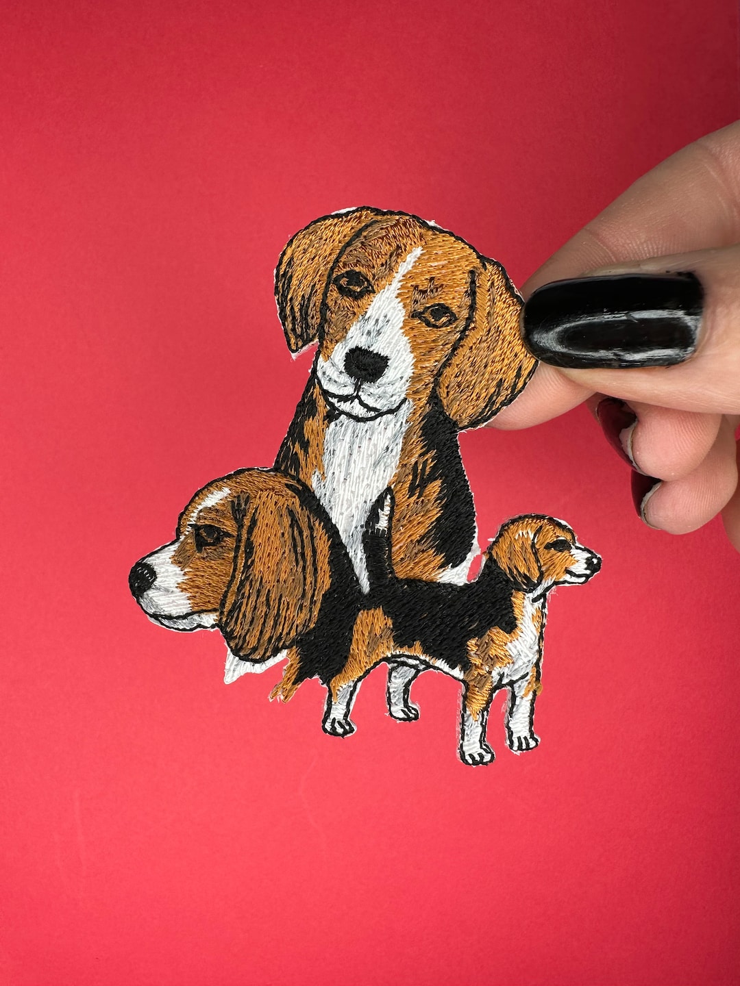 Beagle Dog Patch - Realistic - Iron on -applique - Etsy