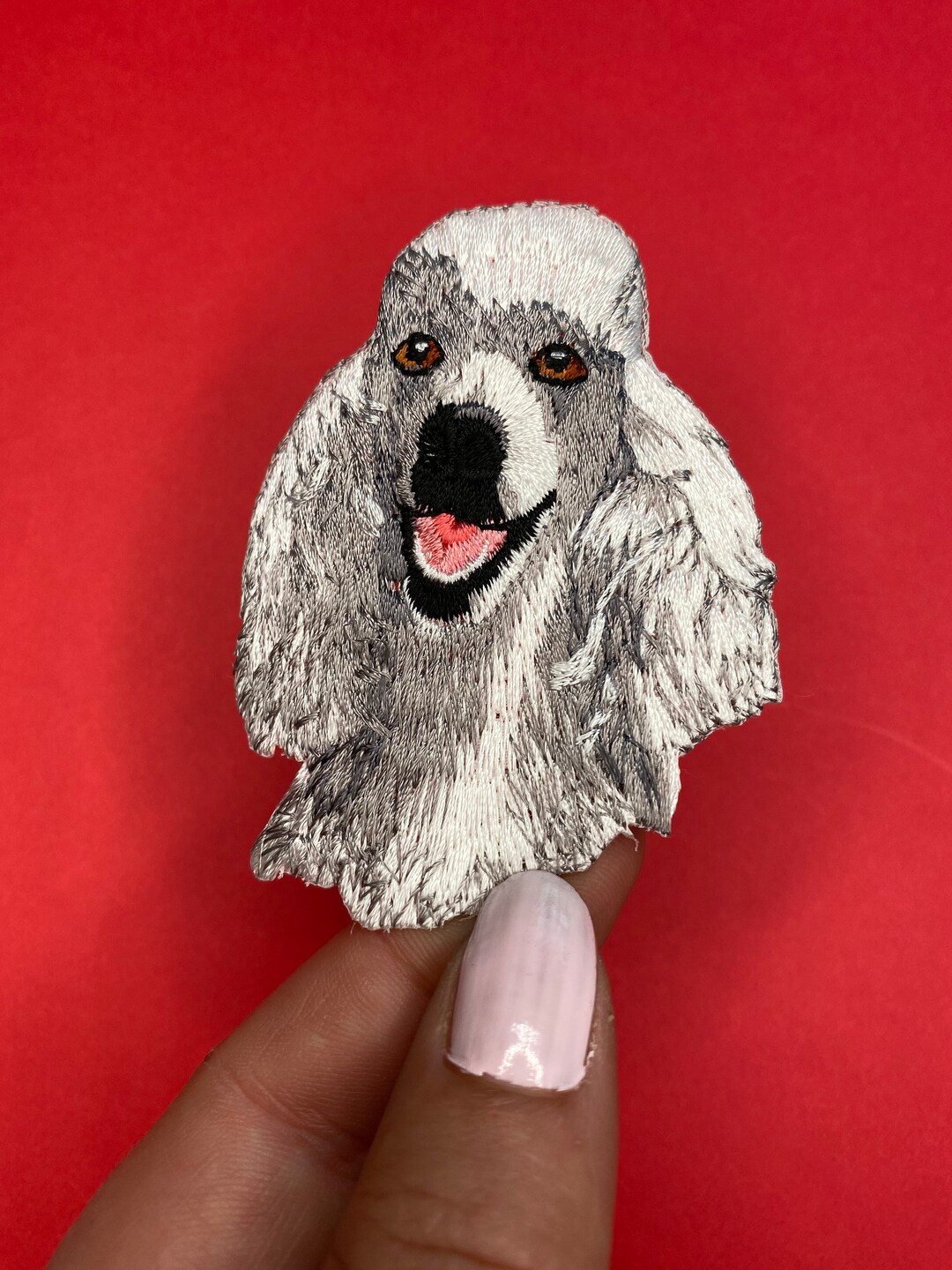 Poodle Patch//dog Face//iron On//sew On//dog Breed Patches - Etsy