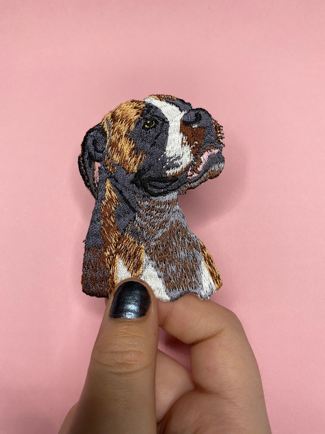 Boxer Dog Patch - Realistic - Iron on - Applique - Etsy