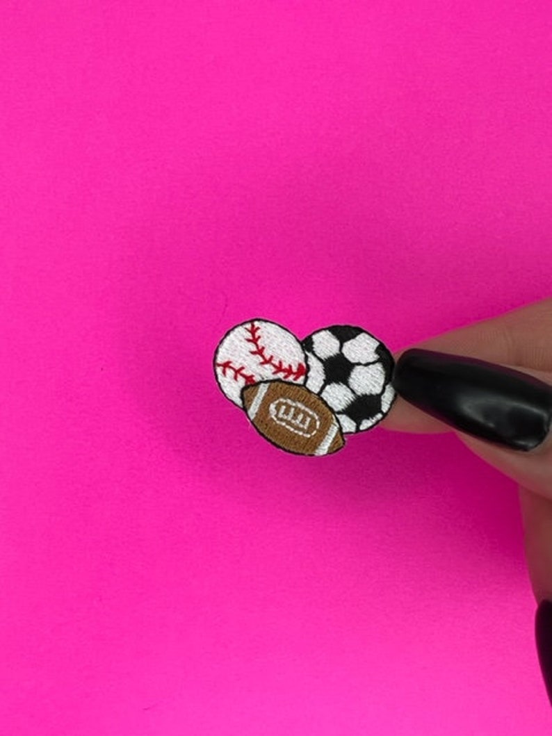 Tiny Sports Balls Patch Iron on Applique - Etsy