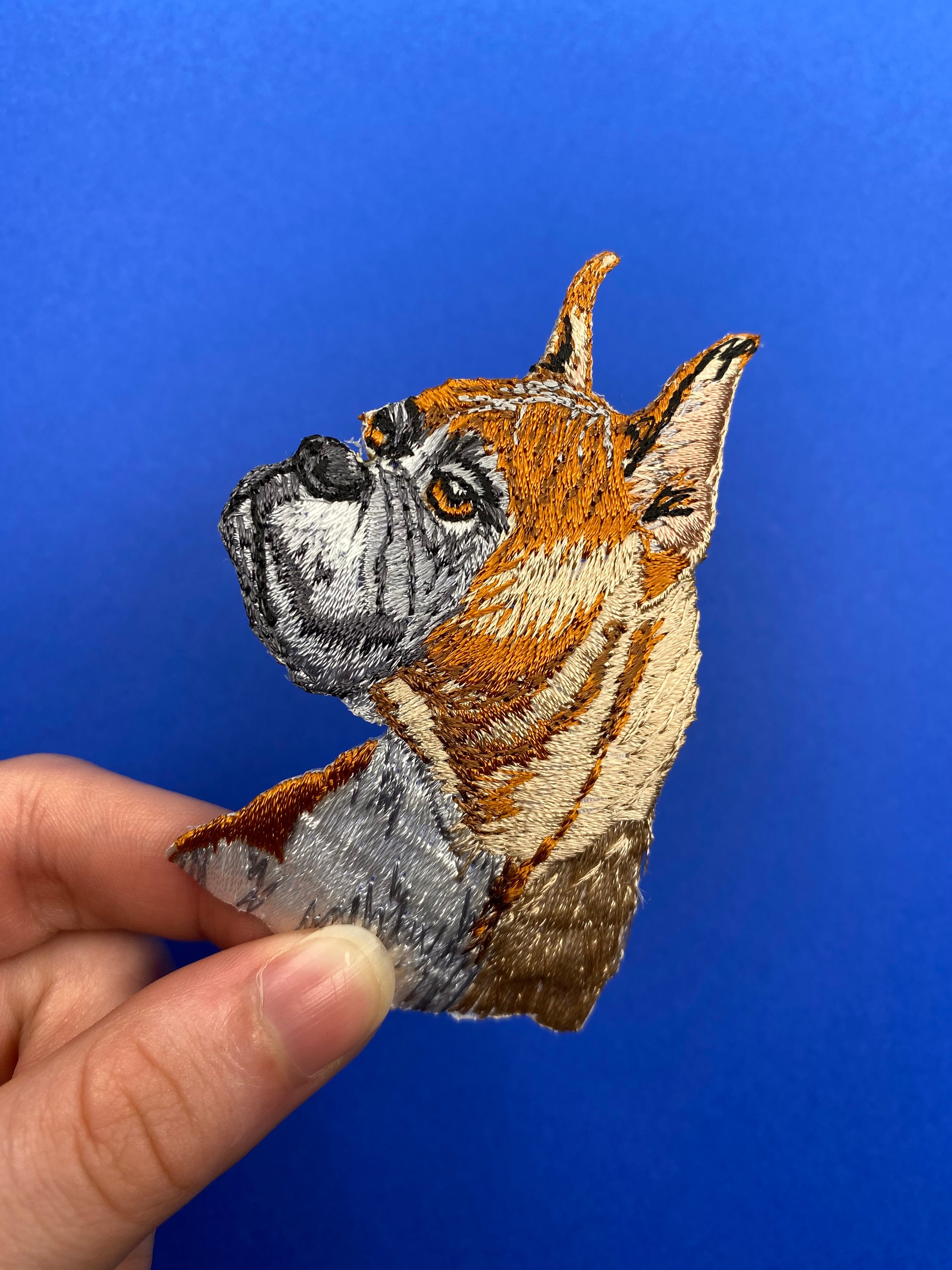Boxer Head Patch//boxer Dog Patch//iron On// Sew On - Etsy