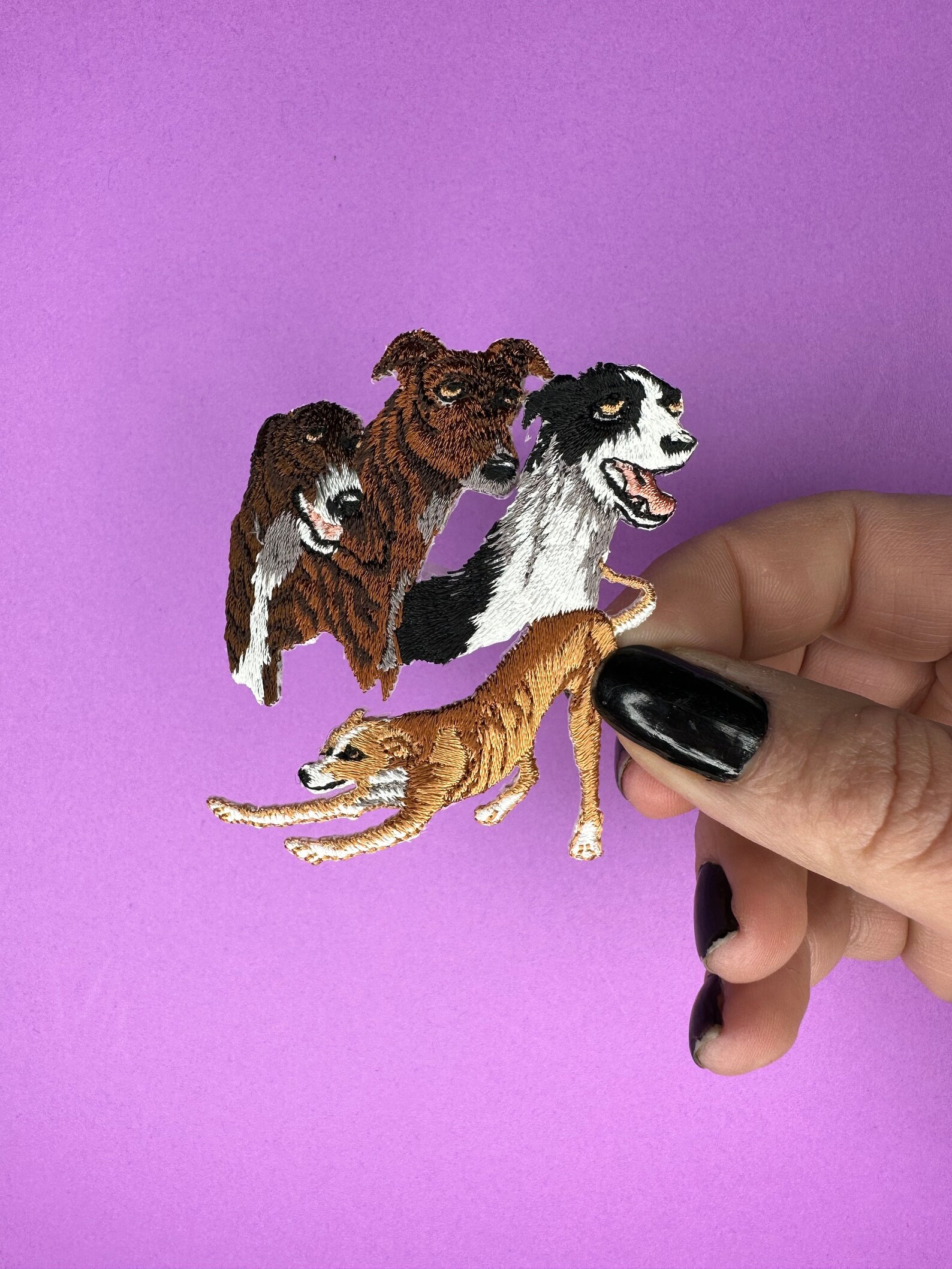 Greyhound Dog Patch - Iron on - Realistic - Appliqué - Etsy