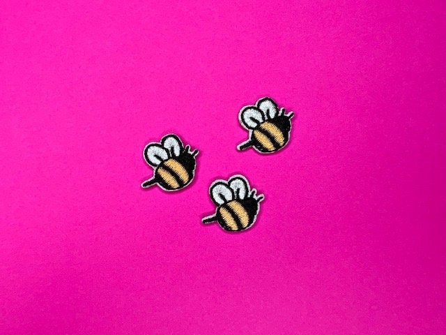 Mini Bumble Bee Patch 1/2 Inch Set of 3 Iron on Applique | Etsy