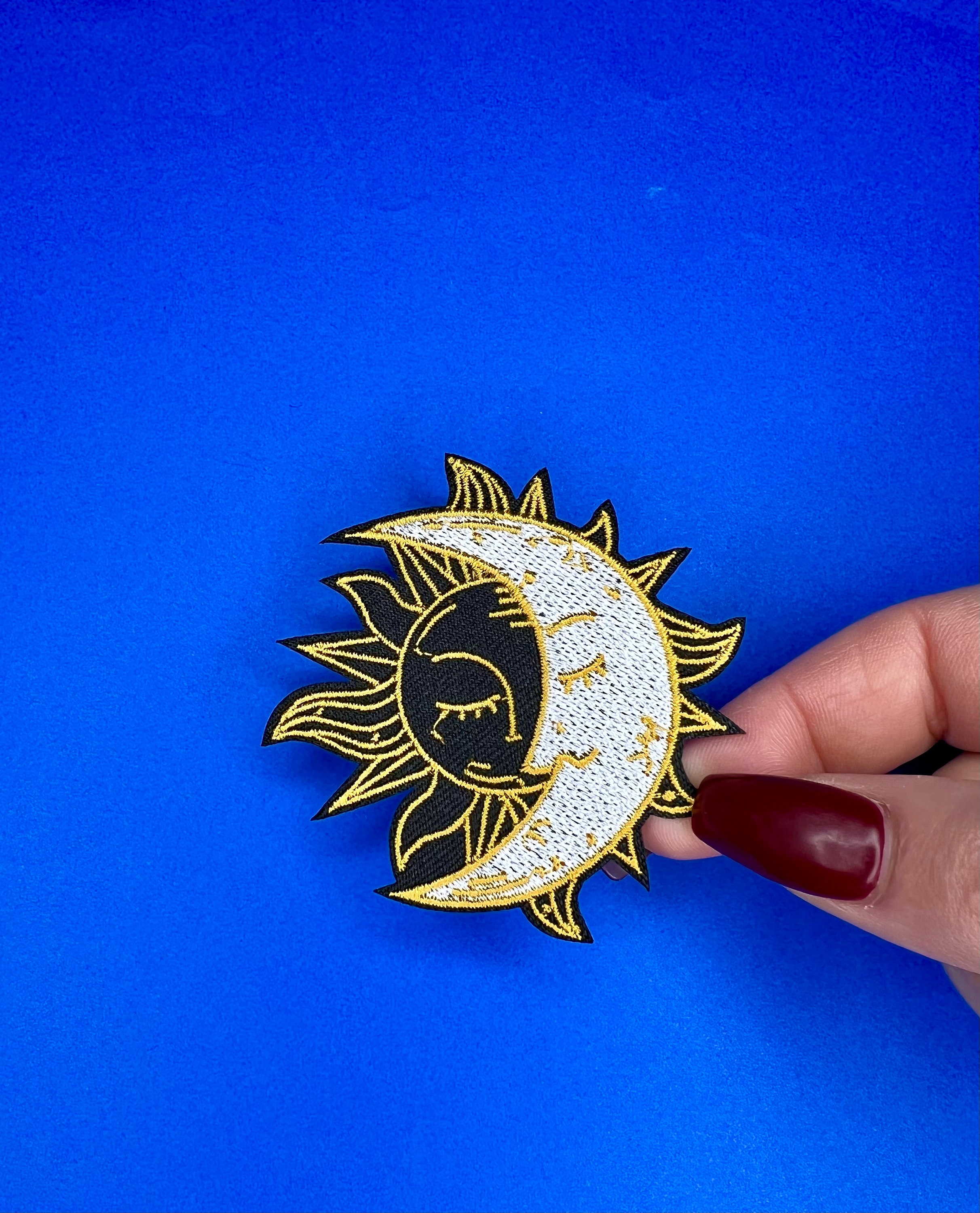 Crescent Moon and Sun Patch Iron on Astrological - Etsy
