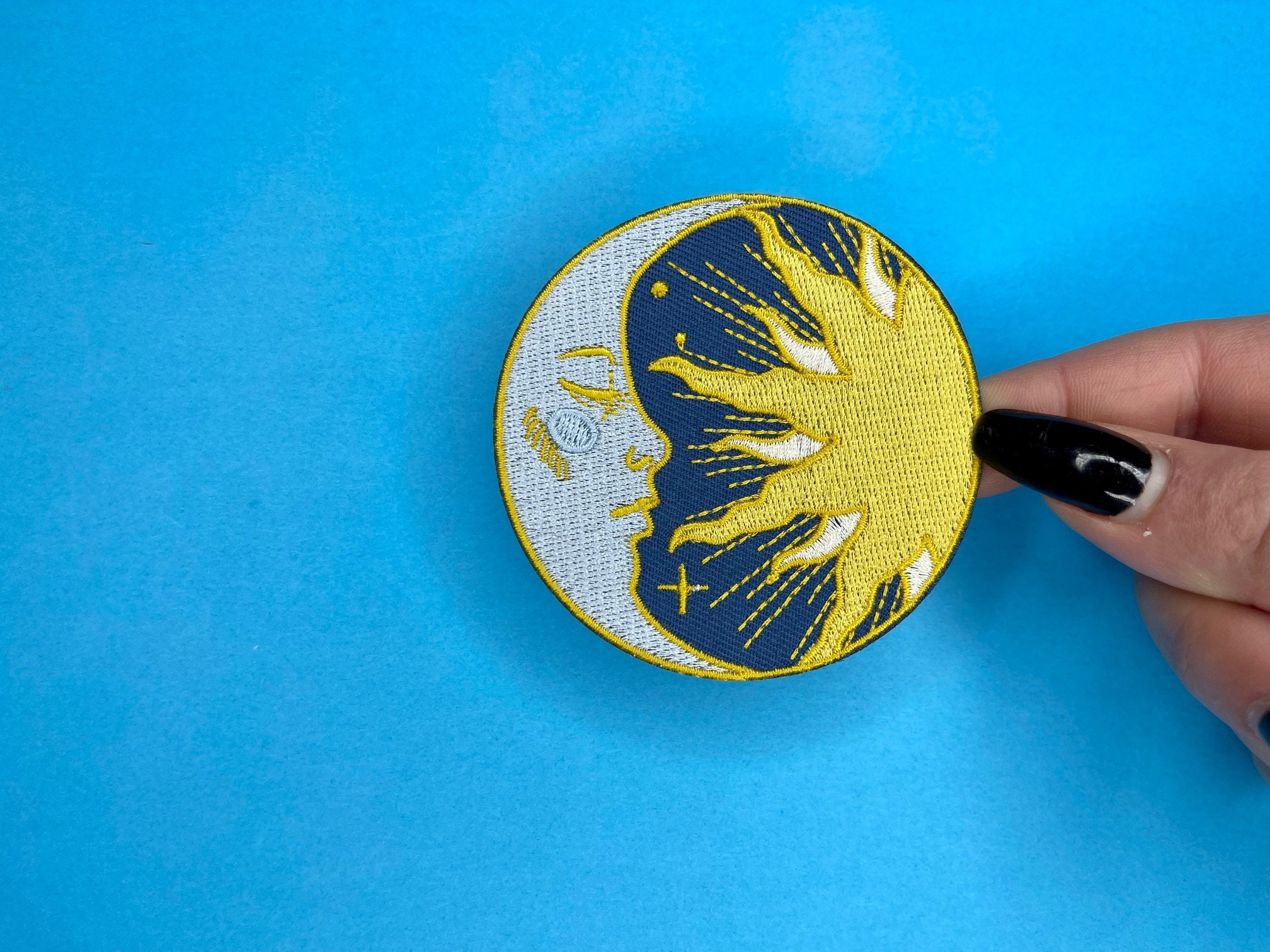 Sun and Moon Patch Iron on Applique - Etsy