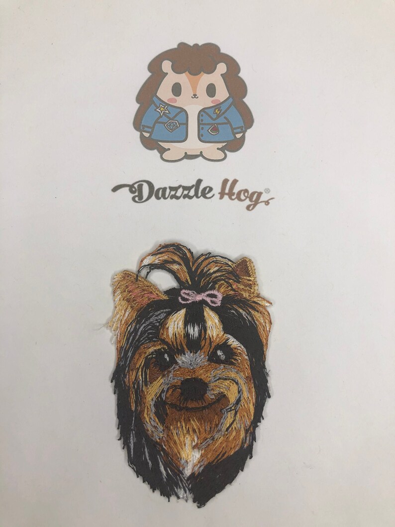 Yorkie Dog Patch Yorkshire Terrier Applique Iron on Dog | Etsy