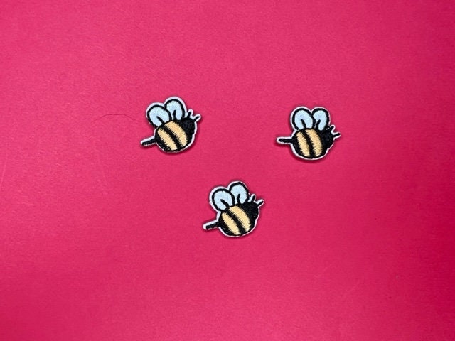 Mini Bumble Bee Patch 1/2 Inch Set of 3 Iron on Applique | Etsy