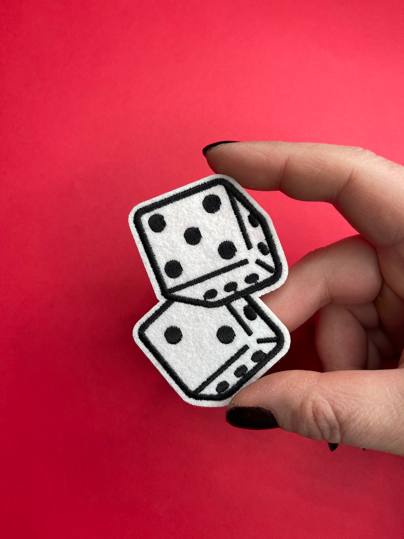 Pair of Dice Patch Lucky 7 Iron on Applique - Etsy