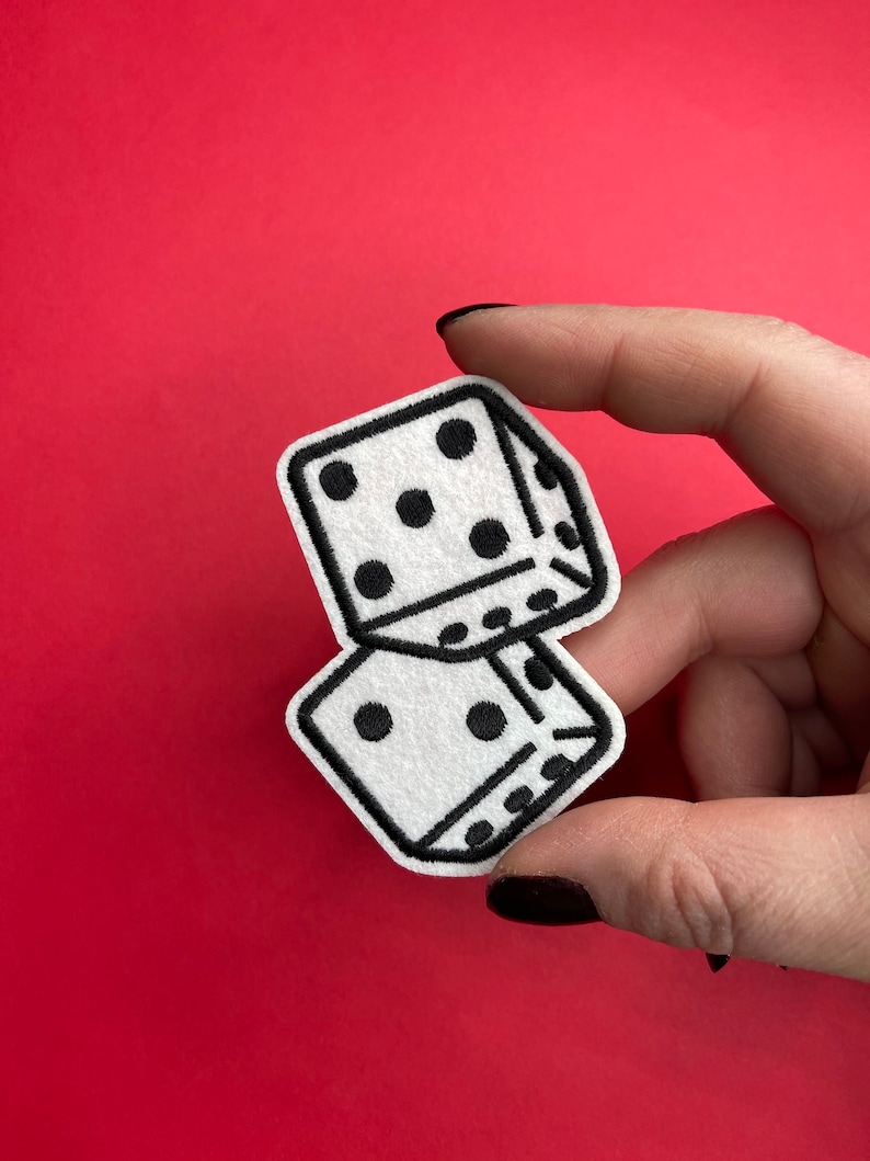 Pair of Dice Patch Lucky 7 Iron on Applique - Etsy