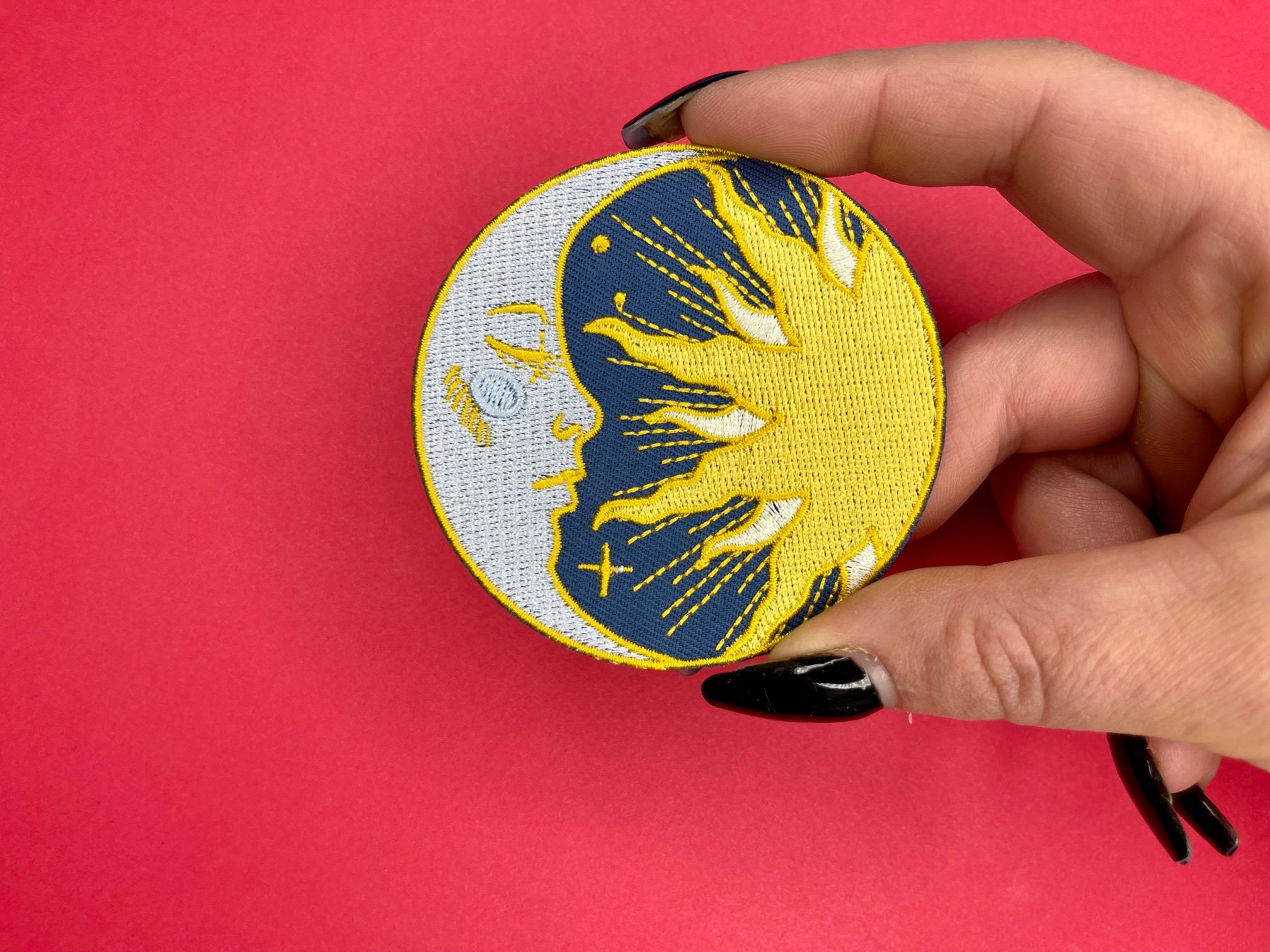 Sun and Moon Patch Iron on Applique - Etsy