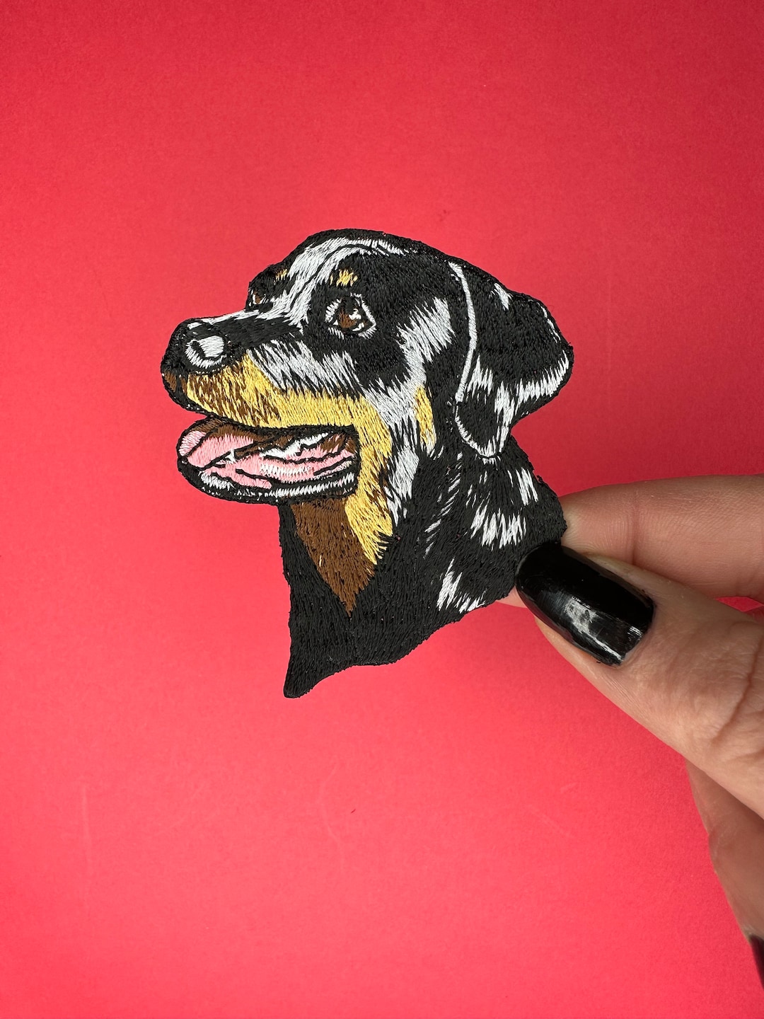 Rottweiler Dog Patch - Realistic - Iron on - Applique - Etsy