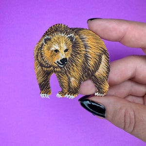 Brown Bear Patch - Realistic - California Bear - Iron on - Applique - Etsy
