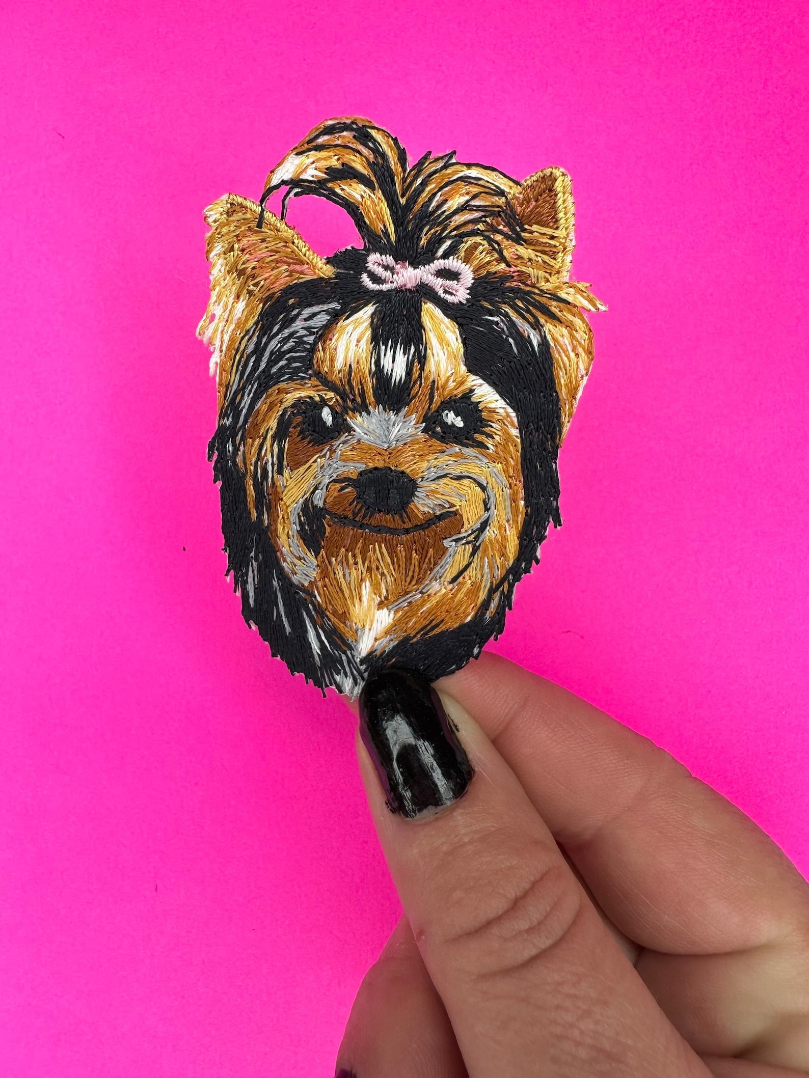 Yorkie Dog Patch Yorkshire Terrier Applique Iron on Dog With Bow - Etsy