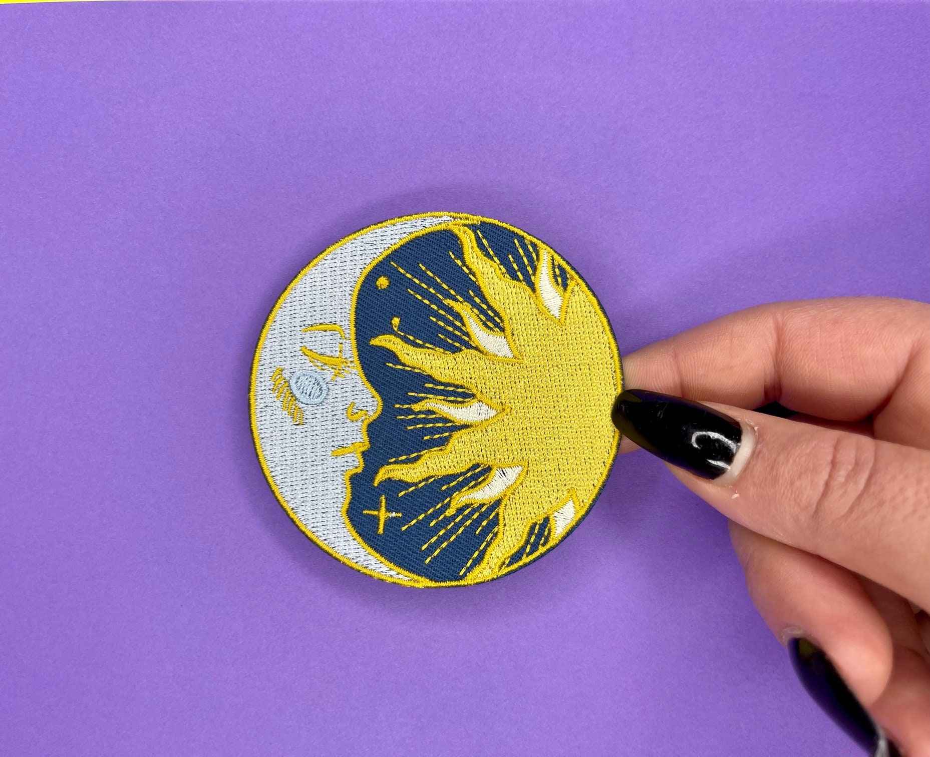 Sun and Moon Patch Iron on Applique - Etsy