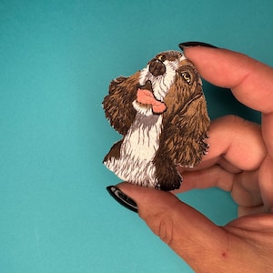 Springer Spaniel Dog Face Patch - Iron on - Applique - Etsy