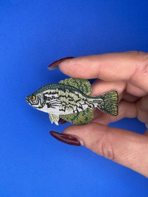 Crappie Fish Patch Iron on Sew on Fishing Applique | Etsy