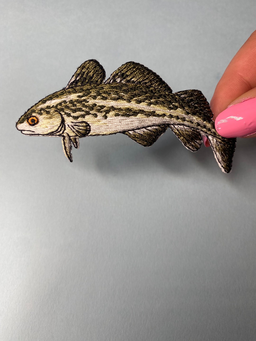 Walleye Fish Patch - Iron on - Applique - Etsy