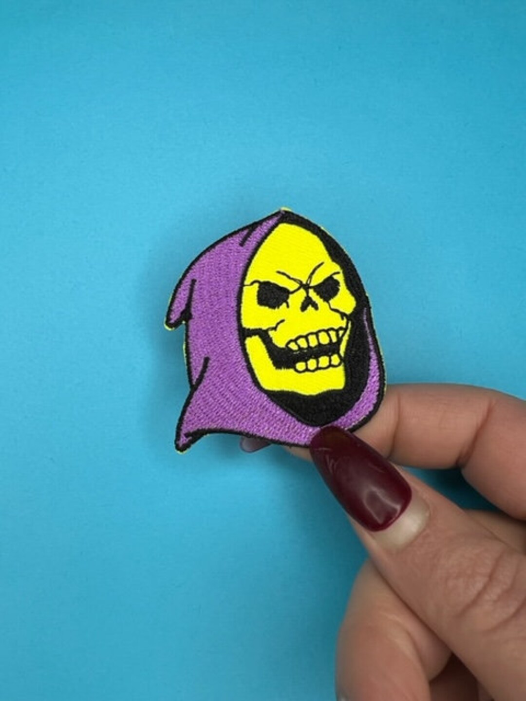 Skeletor Face Patch - Laughing Skeleton - Iron on - Applique - Etsy