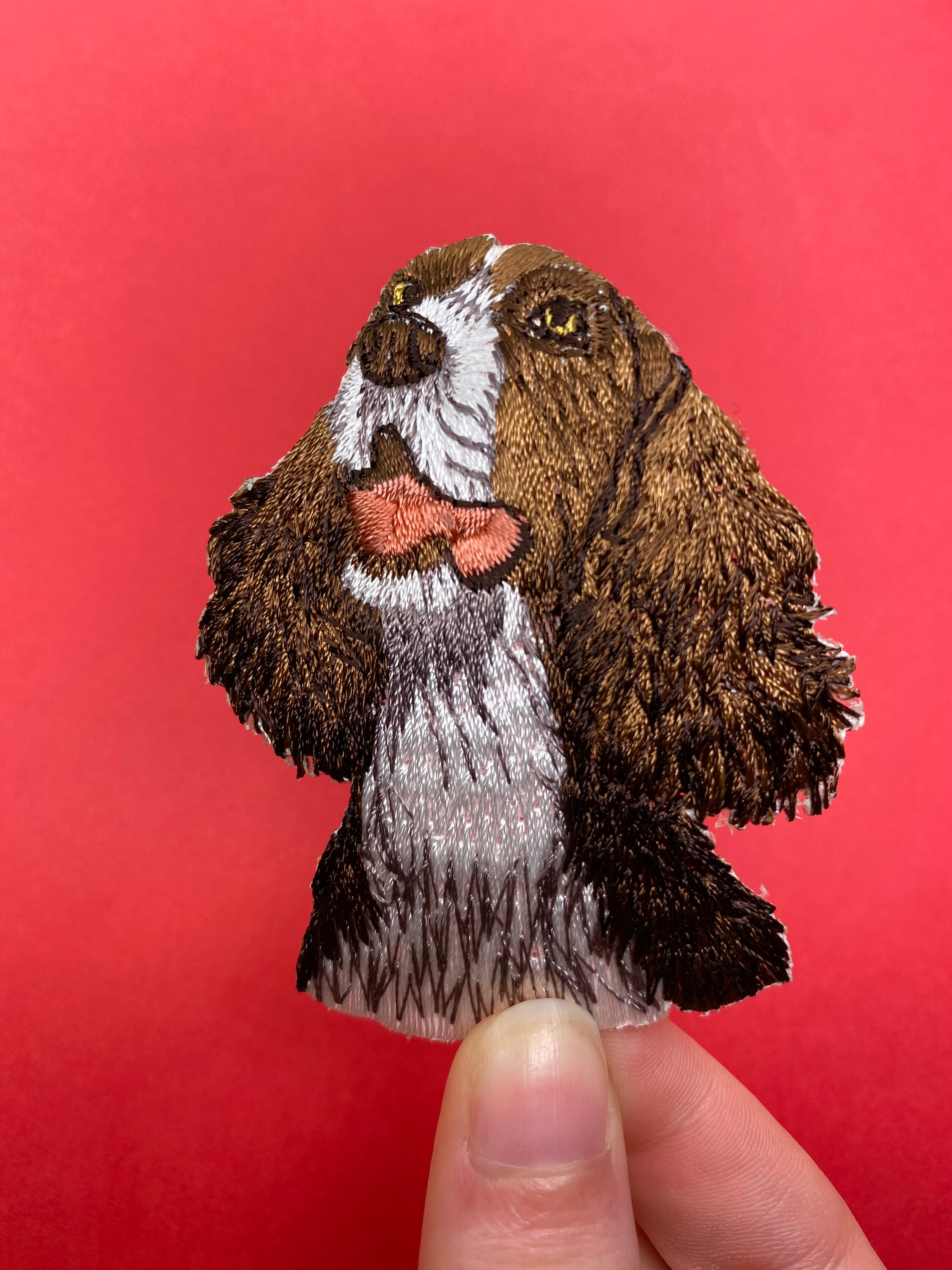Springer Spaniel Dog Face Patch - Iron on - Applique - Etsy