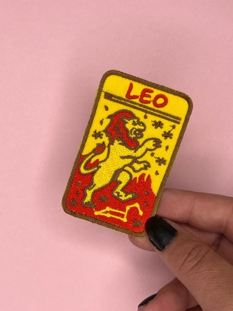 Leo Zodiac Sign Patch Iron on Applique - Etsy