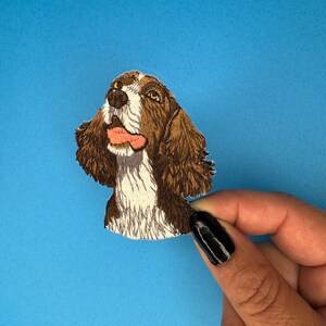Springer Spaniel Dog Face Patch - Iron on - Applique - Etsy
