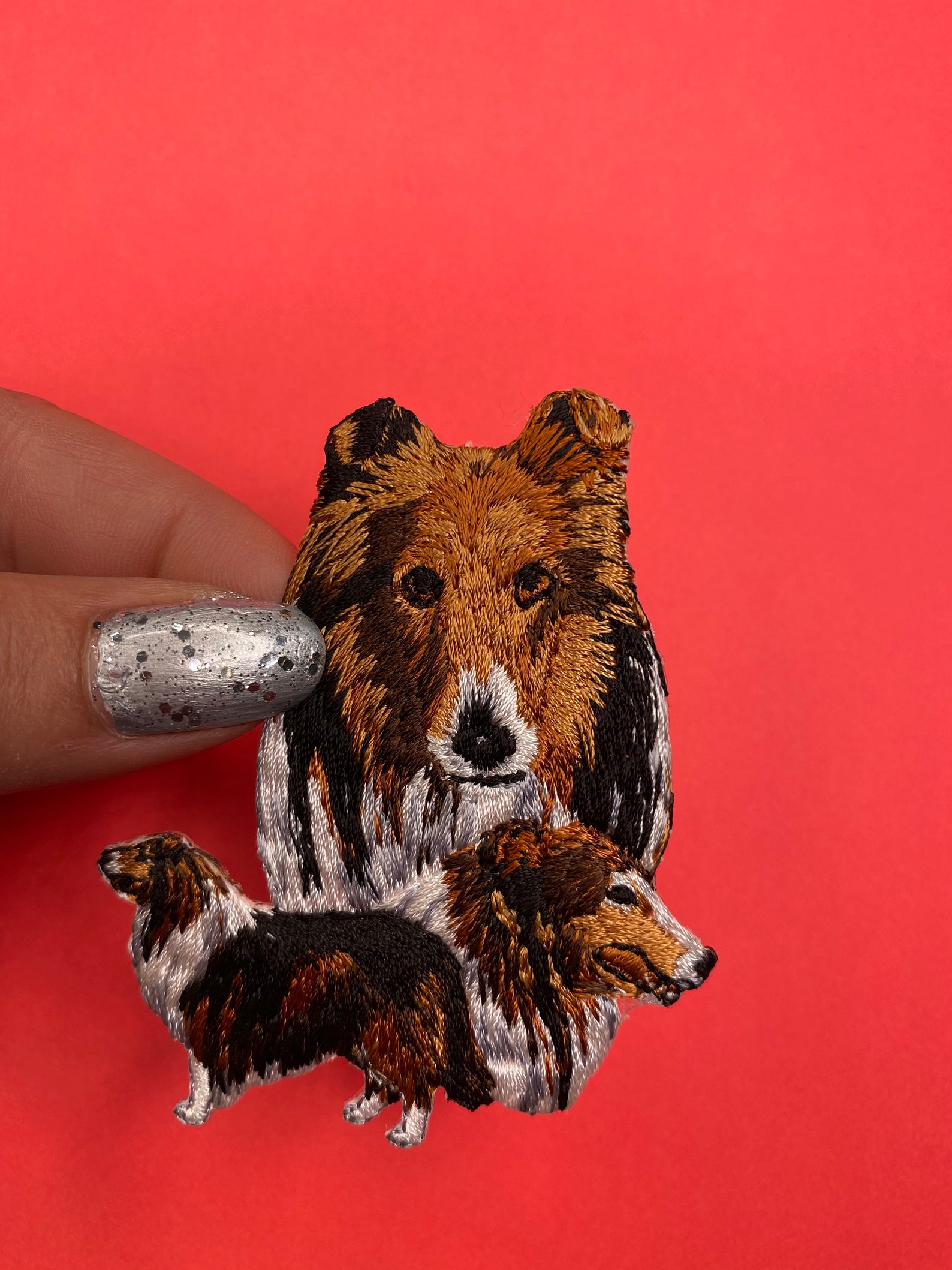 Collie Dog Patch Collie Applique Iron on Sew On - Etsy