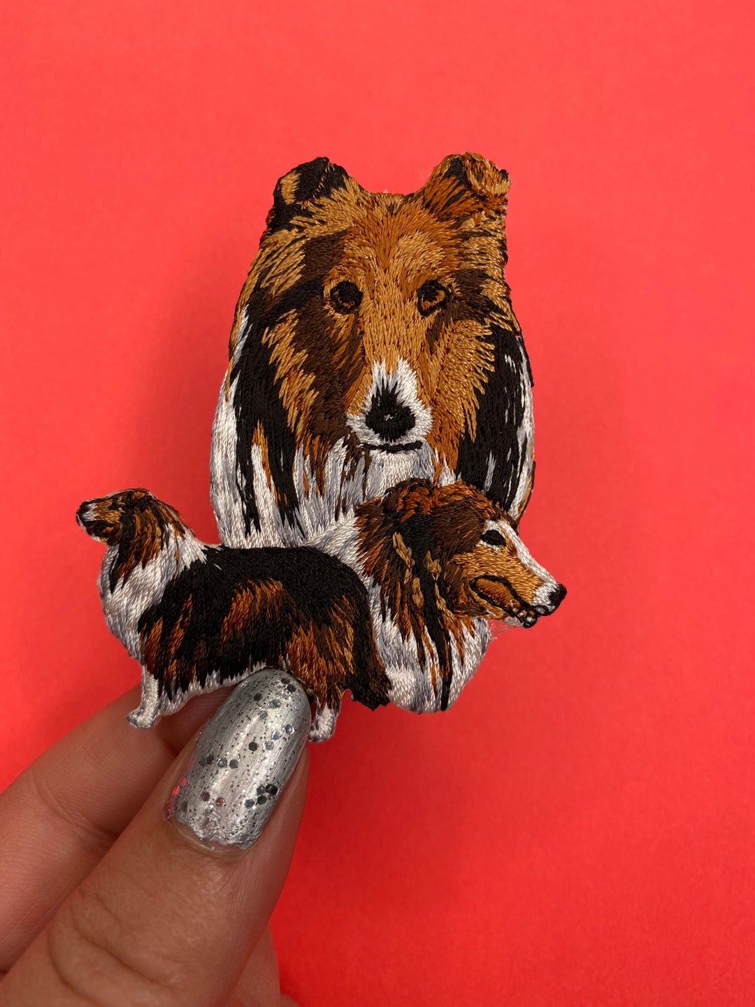 Collie Dog Patch, Collie Applique, Iron on | Sew On - Etsy