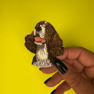 Springer Spaniel Dog Face Patch - Iron on - Applique - Etsy